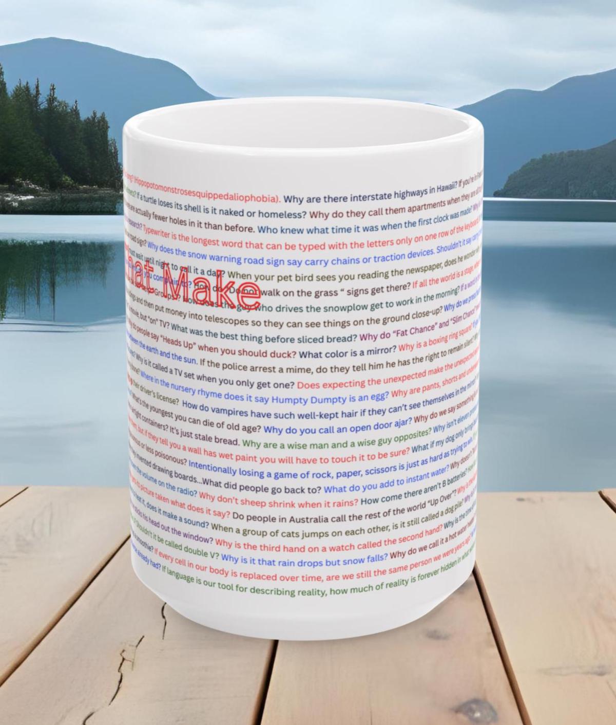 Imponderables Coffee Mug, Things That Make You Go Hmmm Mug, Philosopher ...