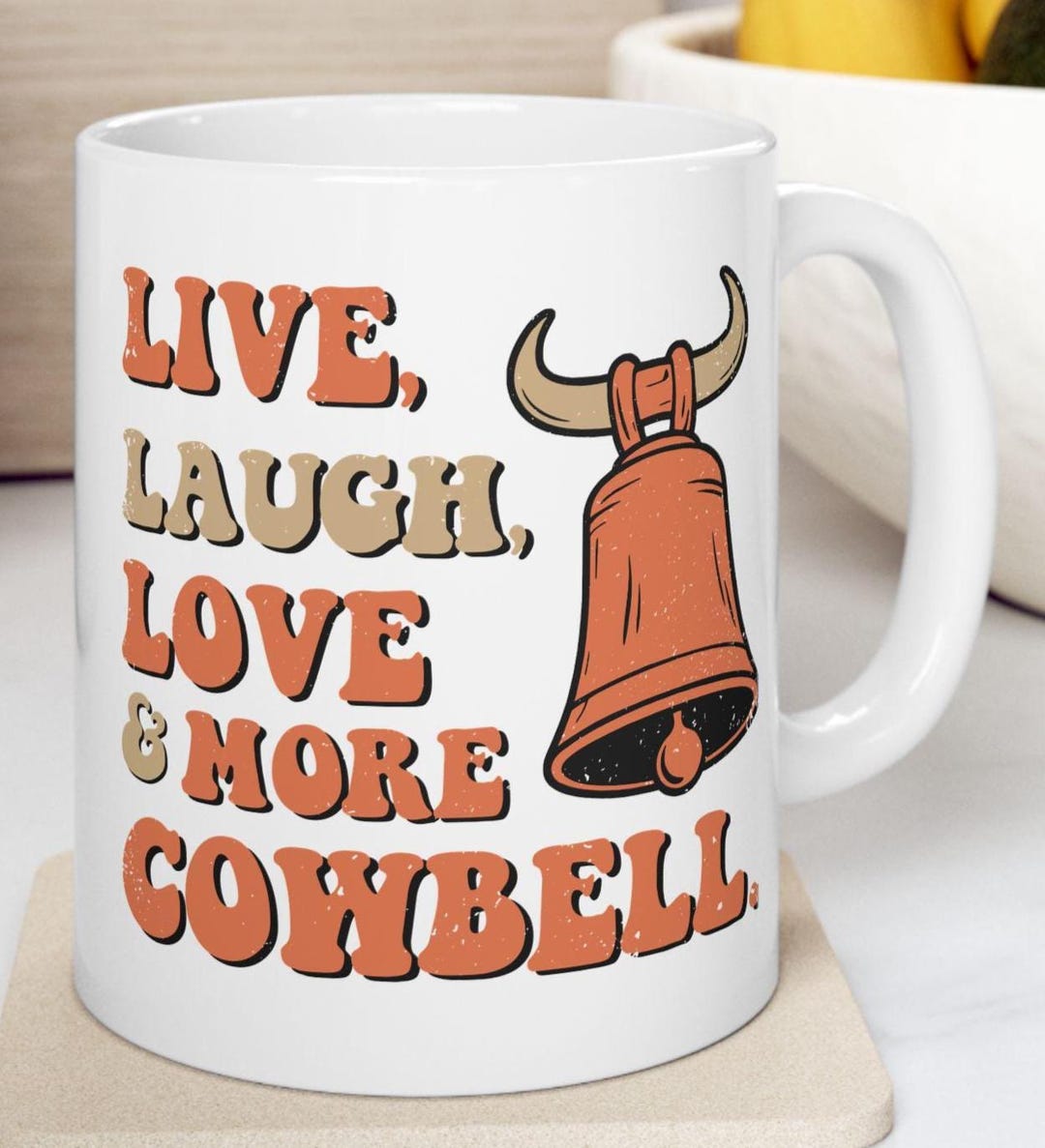 More Cowbell Coffee Mug, Gift for More Cowbell Fans, More Cowbell Gift ...