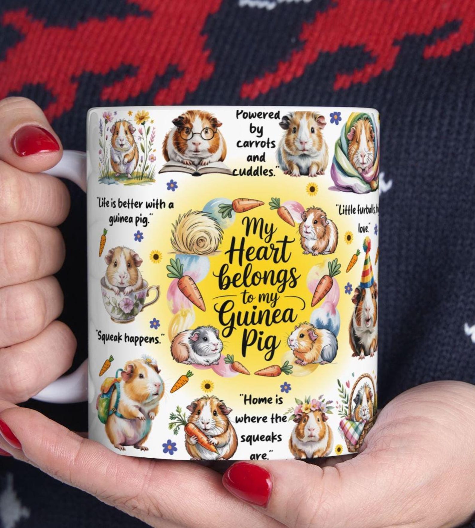Guinea Pig Coffee Mug, Guinea Pig Coffee Cup, Funny Guinea Pig Mug ...