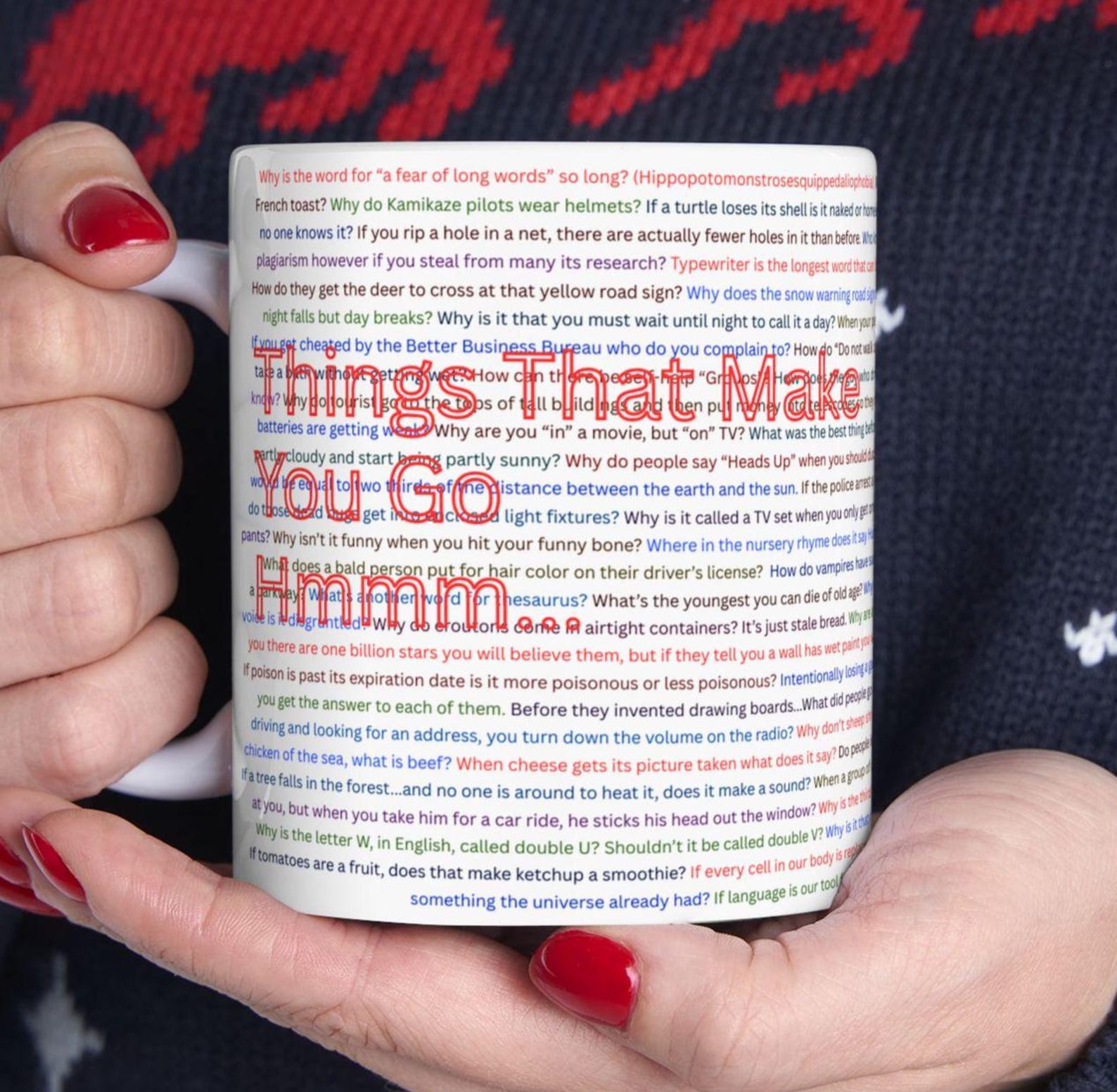 Imponderables Coffee Mug, Things That Make You Go Hmmm Mug, Philosopher ...