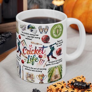 Cricket Life Coffee Mug, UK Cricket Fan Mug, Cricket Fan Gift, Cricket ...