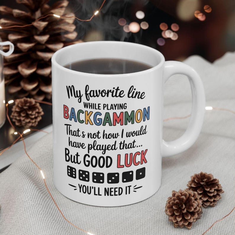 Backgammon Coffee Mug, Backgammon Lover Gift, Backgammon Player Mug ...