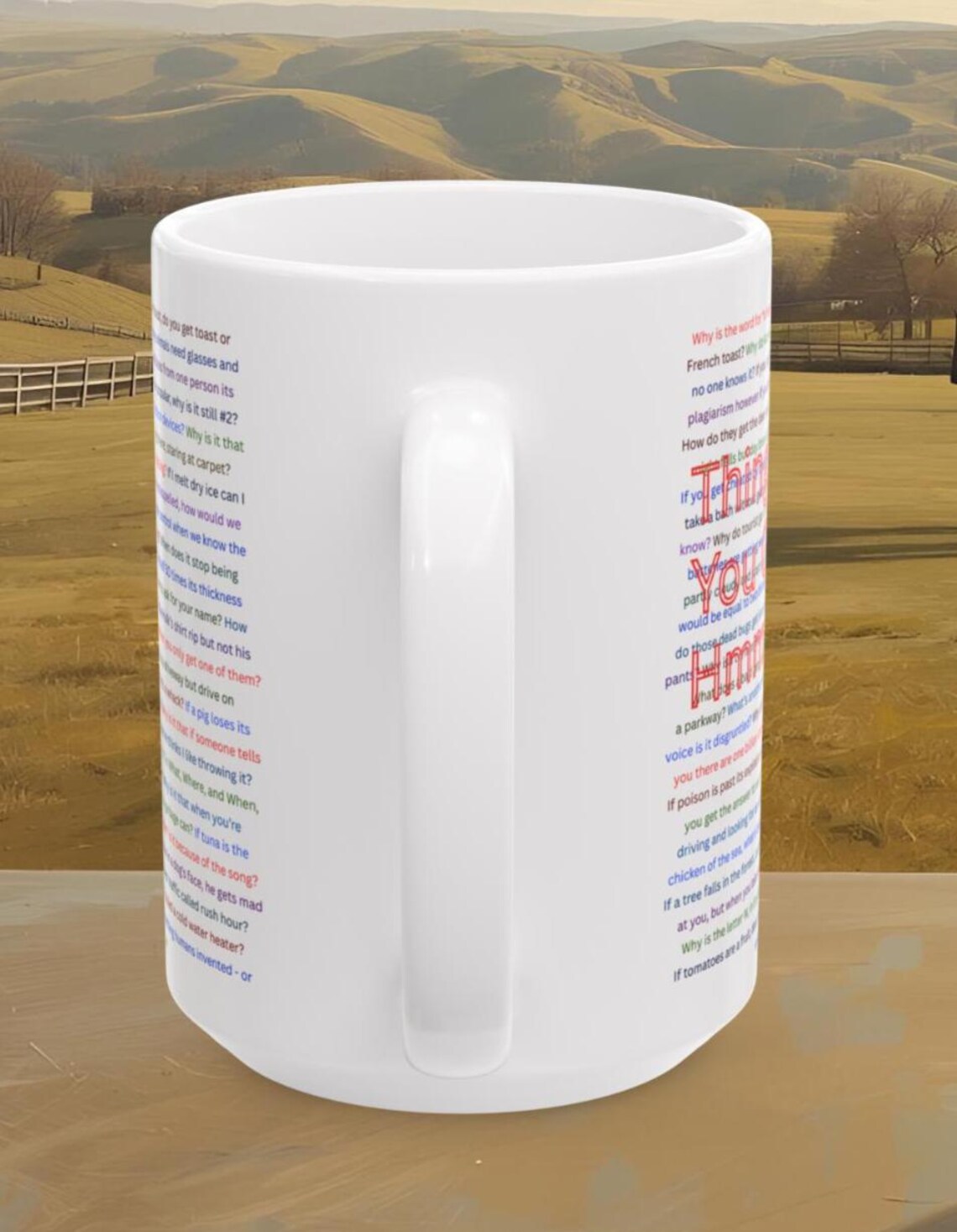 Imponderables Coffee Mug, Things That Make You Go Hmmm Mug, Philosopher ...