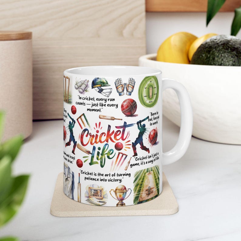 Cricket Life Coffee Mug, UK Cricket Fan Mug, Cricket Fan Gift, Cricket ...