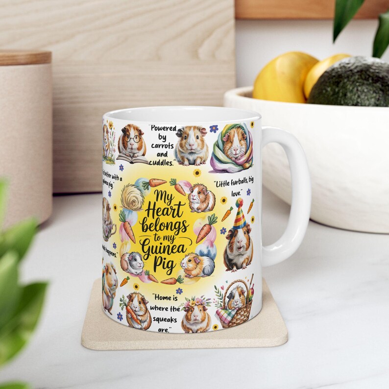 Guinea Pig Coffee Mug, Guinea Pig Coffee Cup, Funny Guinea Pig Mug ...