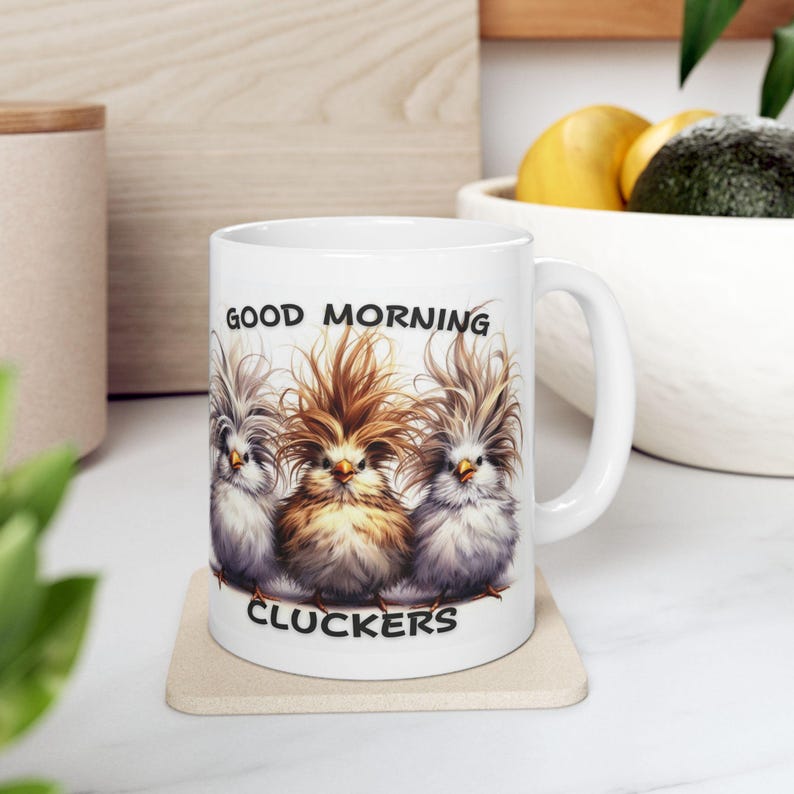 Good Morning Cluckers Coffee Mug, Chicken Coffee Mug, Chicken Lover ...