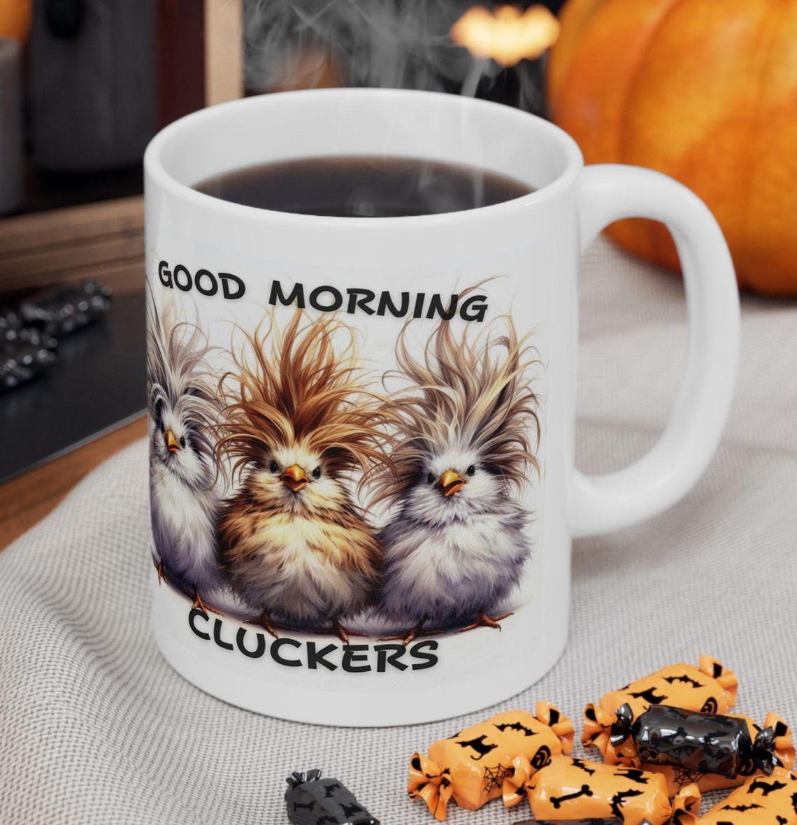 Good Morning Cluckers Coffee Mug, Chicken Coffee Mug, Chicken Lover ...