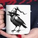 Crow With Hat Coffee Mug, Crow Coffee Cup, Crow Lover Coffee Mug ...