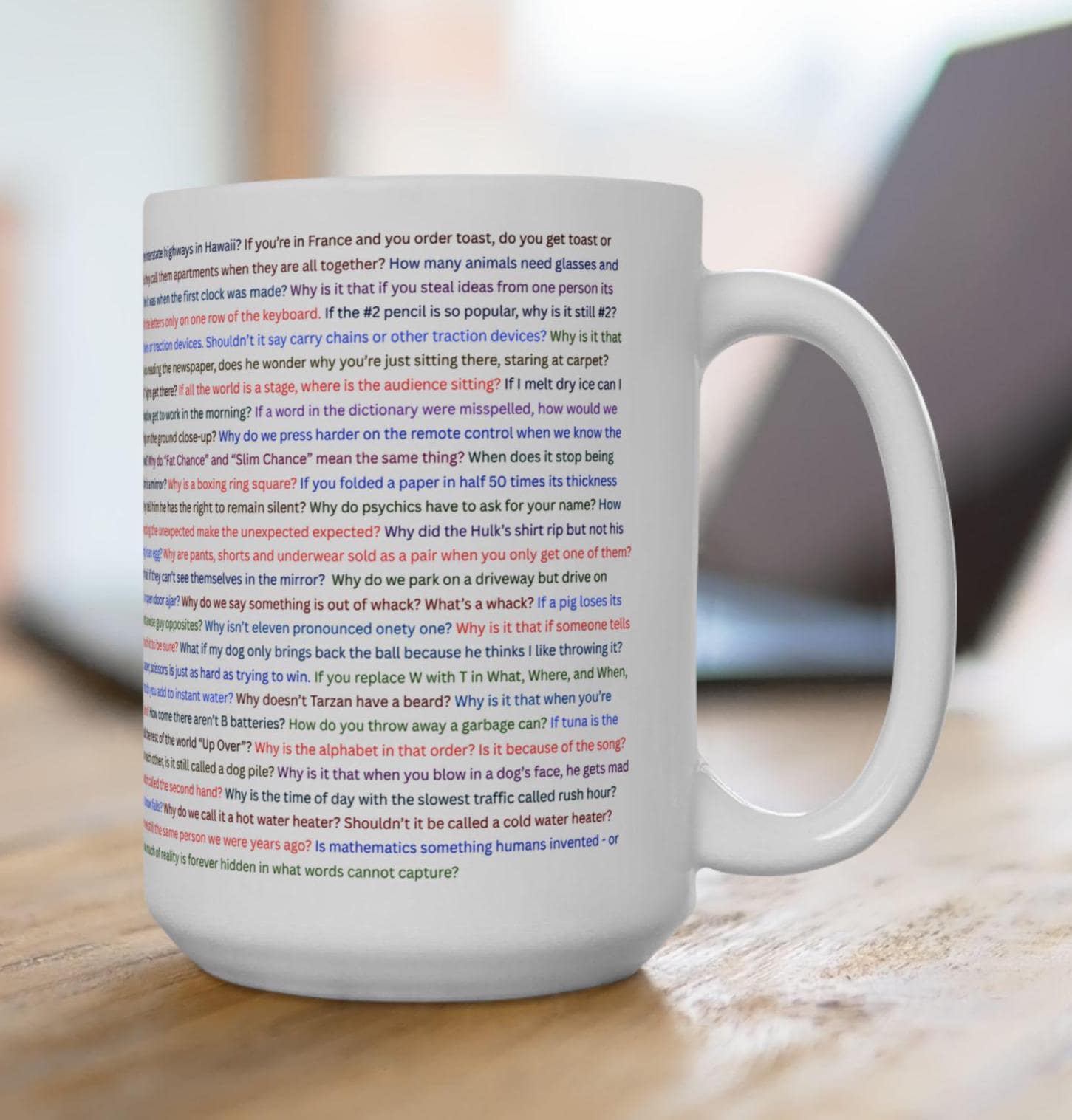 Imponderables Coffee Mug, Things That Make You Go Hmmm Mug, Philosopher ...