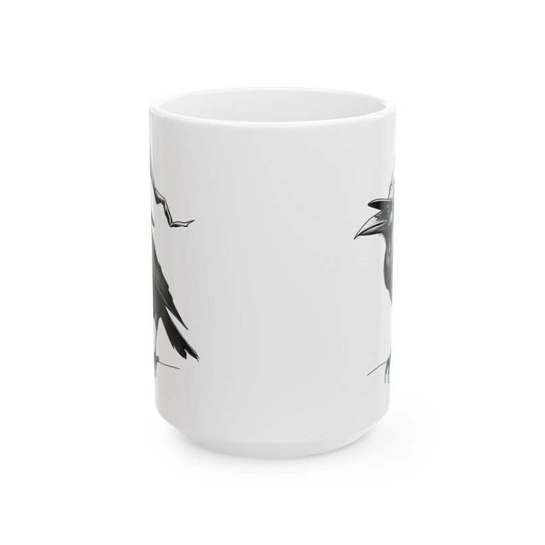 Crow With Hat Coffee Mug, Crow Coffee Cup, Crow Lover Coffee Mug ...