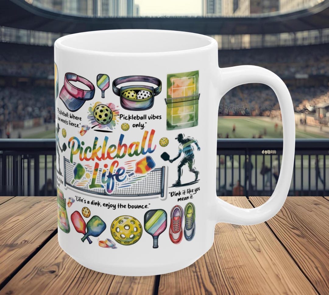 Pickleball Life Coffee Mug, Pickleball Life Coffee Cup, Pickleball ...