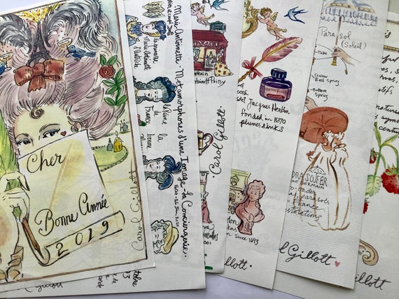 6-pack of Letters of Marie-antoinette Illustrated Letters & - Etsy