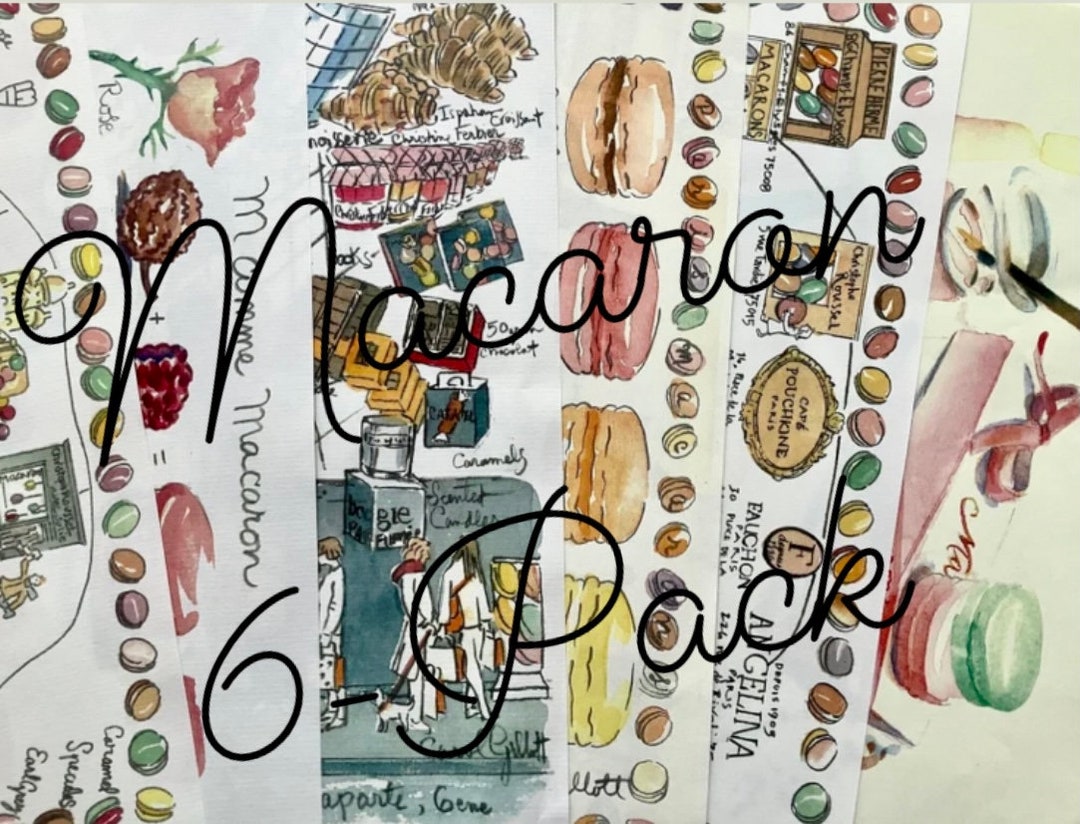 6-pack of Letters of Macaron Illustrated Letters and Maps, Perfect Gift ...