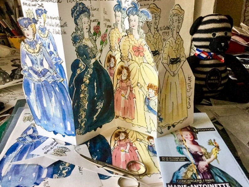 6-pack of Letters of Marie-antoinette Illustrated Letters & - Etsy