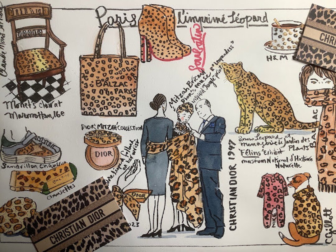 Leopard Print, Paris Letter, A Gift From Paris, Folded in an Envelope ...