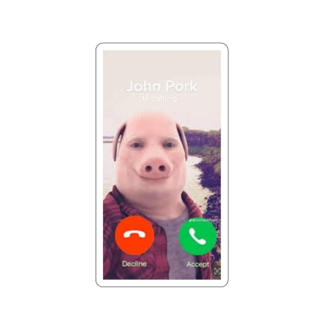 John Pork Calling Stickers - Etsy