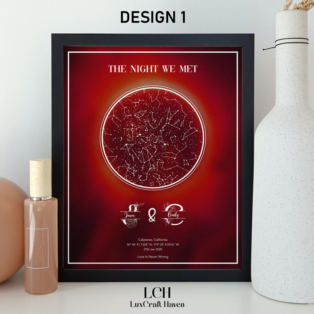 Custom Star Map Gift, Star Map Custom Made, Custom Dad Star Map ...