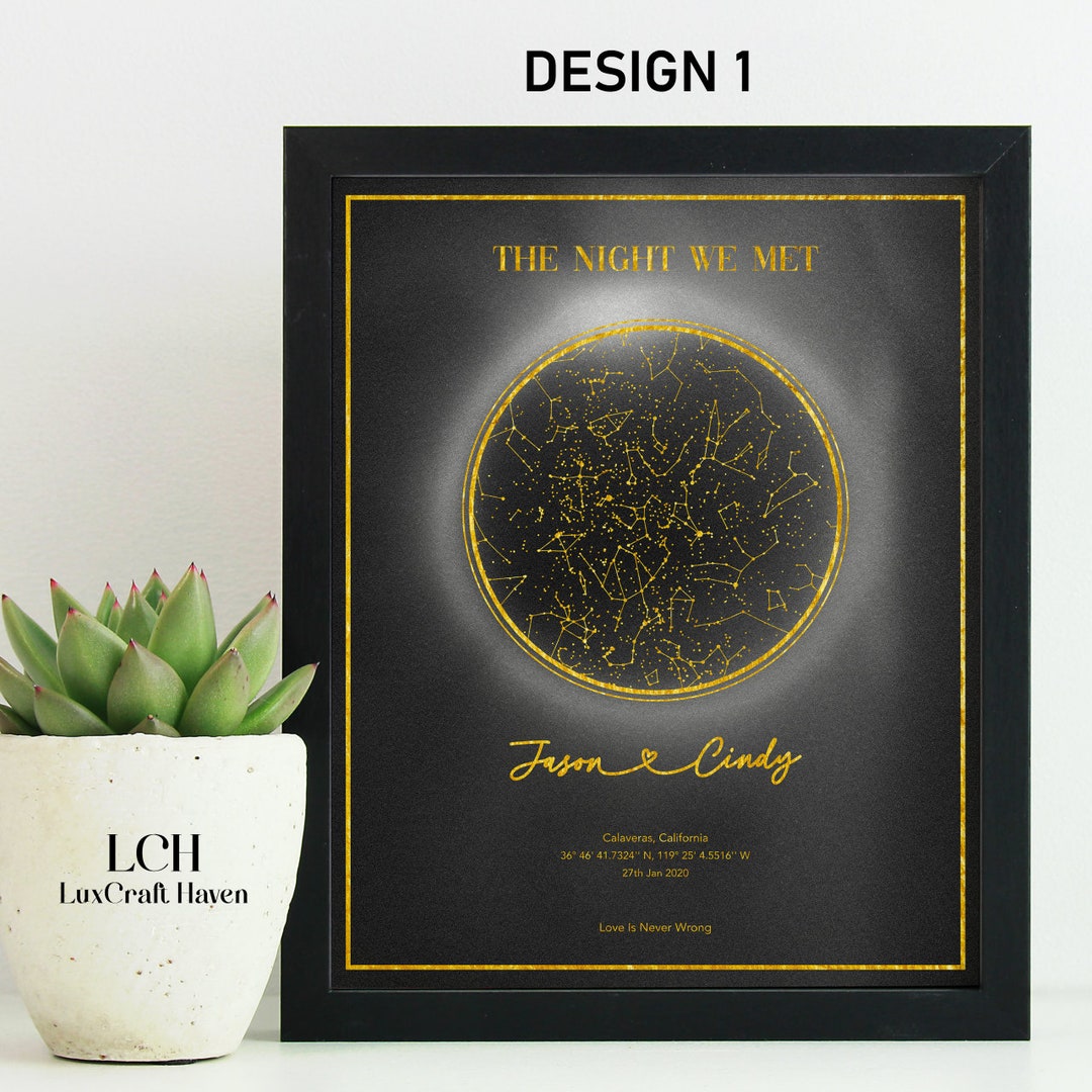 Star Map Custom Made, Custom Dad Star Map, Anniversary Gift ...
