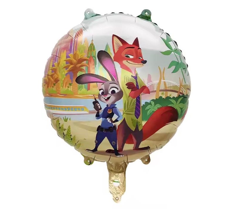 Disney Zootopia Foil Balloon Set Anime Movie Kid Nick Judy the Rabbit ...