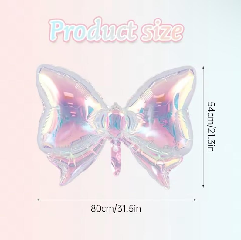 Big Hologram Bow Balloon, Bow Party Decorations, Bow Balloons, Bow ...