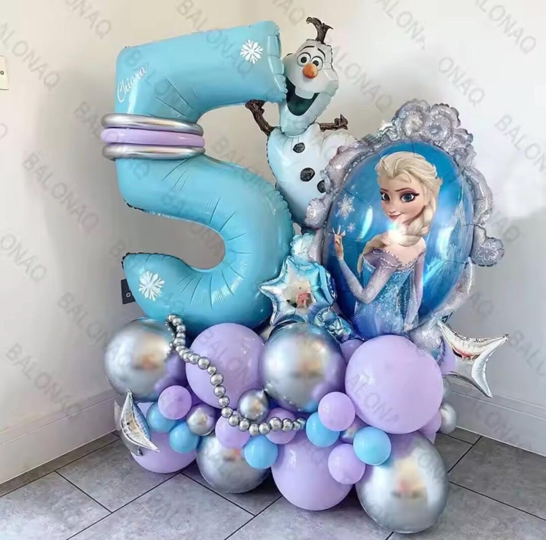 Frozen Elsa Anna Aluminum Balloons Birthday Party, Birthday Baby ...