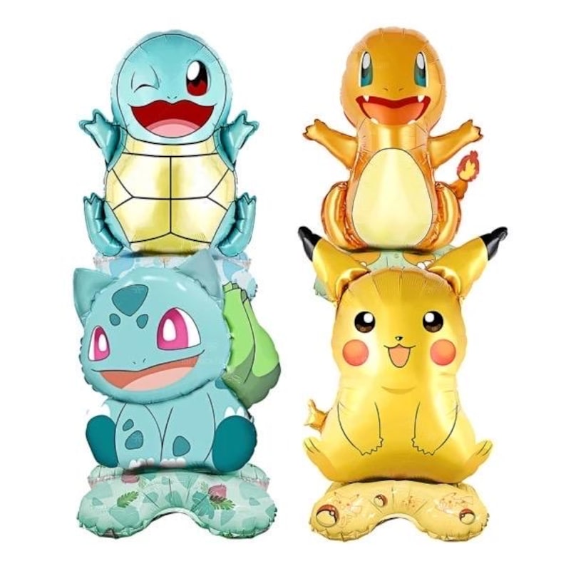 Pokemon Balloon Pikachu Squirtle Bulbasaur Charmander Pikachu Aluminum ...