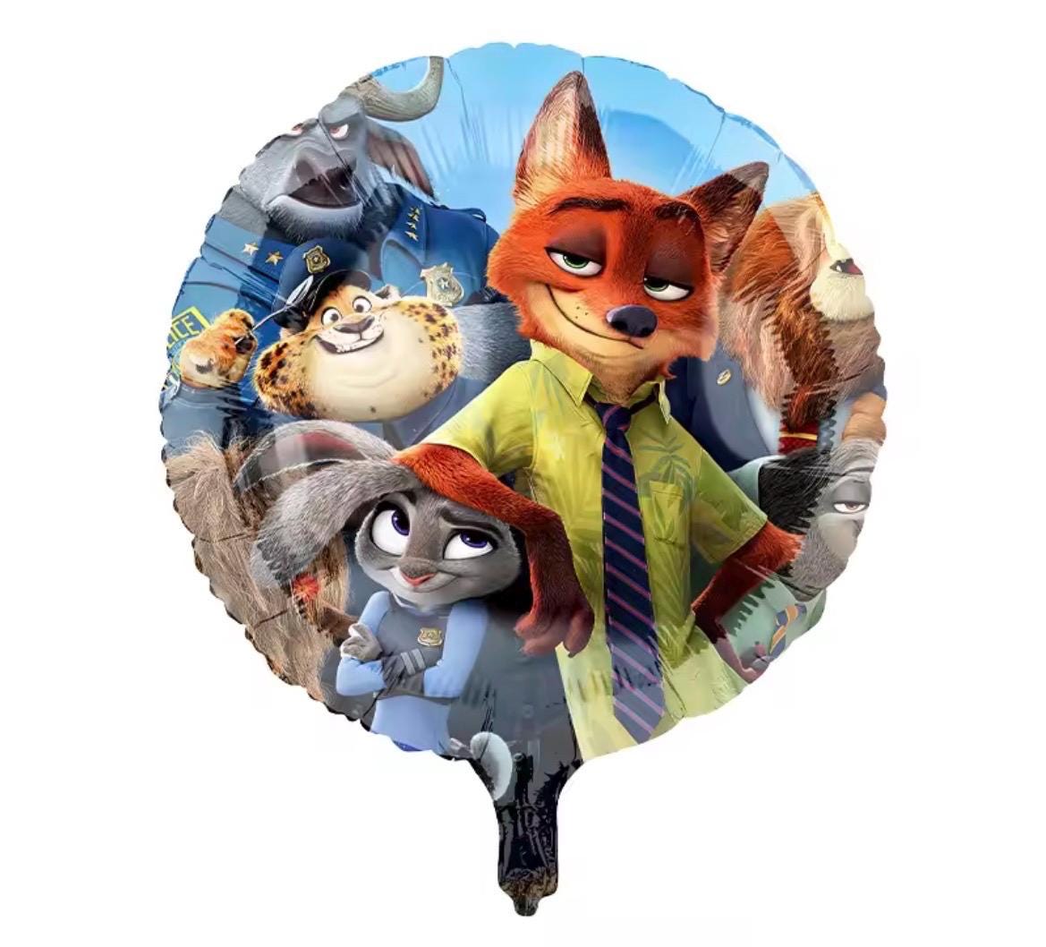 Disney Zootopia Foil Balloon Set Anime Movie Kid Nick Judy the Rabbit ...