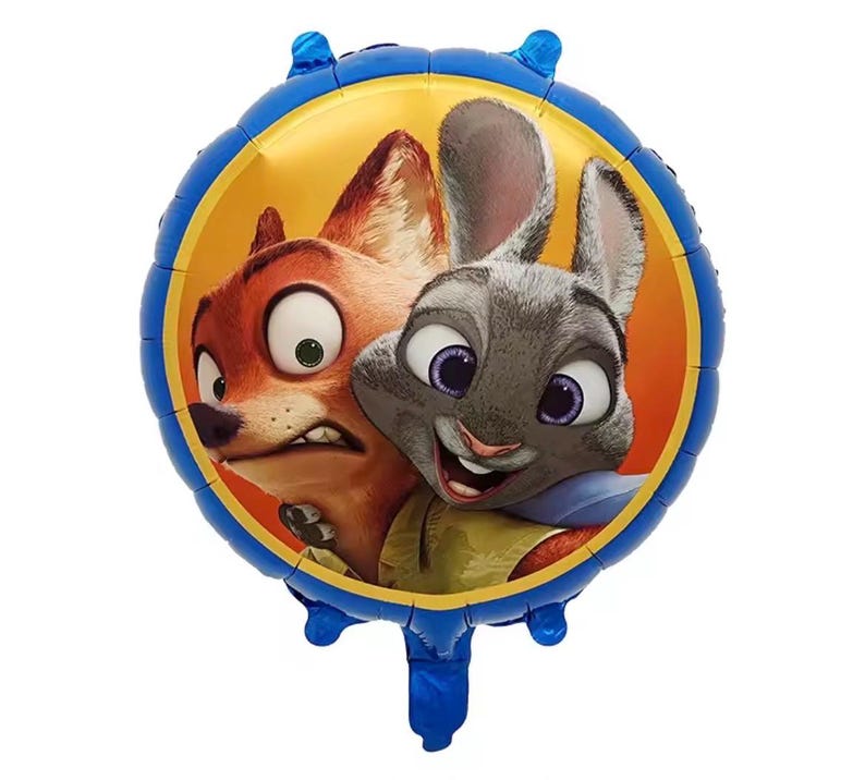 Disney Zootopia Foil Balloon Set Anime Movie Kid Nick Judy the Rabbit ...