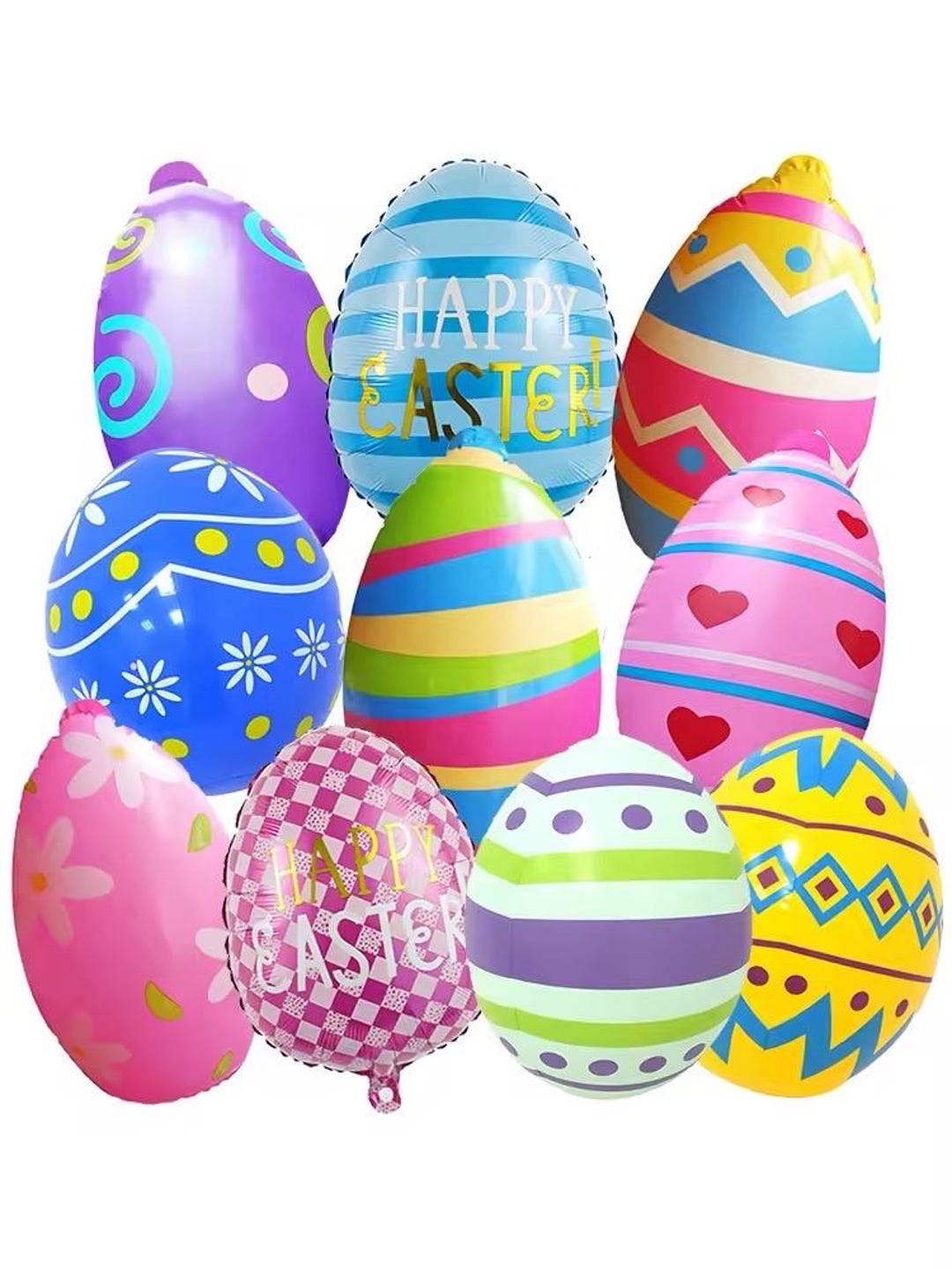 Easter Eggs Balloons, Happy Easter Foil Balloons , Party Decorations ...