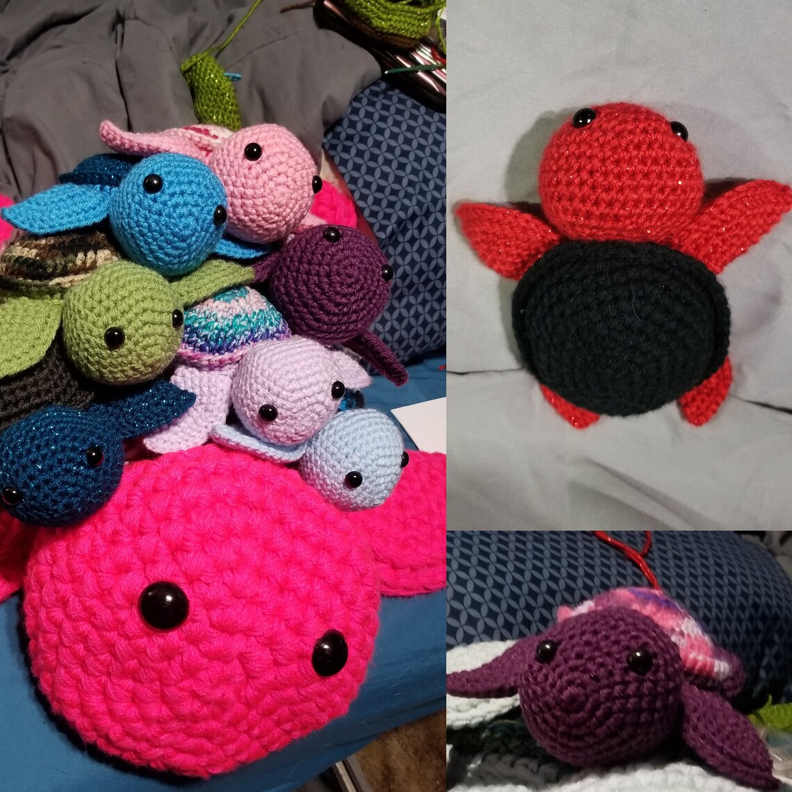 Custom Crochet Turtle Plushie | Cute Mini Handmade Gift | Jumbo Pet ...