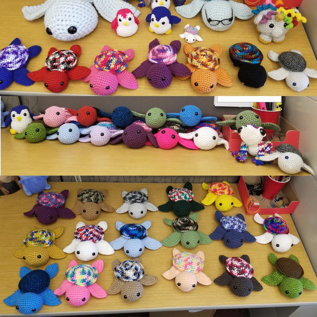 Custom Crochet Turtle Plushie | Cute Mini Handmade Gift | Jumbo Pet ...