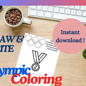 Olympic Silver Medal Coloring and Writing Activity Printable - Etsy