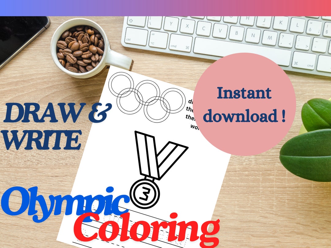 Olympic Bronze Medal Coloring and Writing Activity Printable - Etsy ...