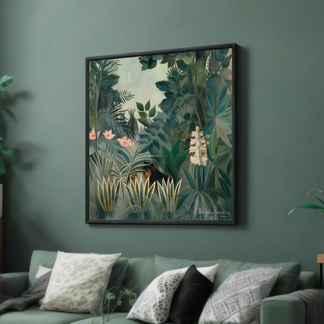 The Equatorial Jungle Canvas, Rousseau Art Print, Primitivism ...