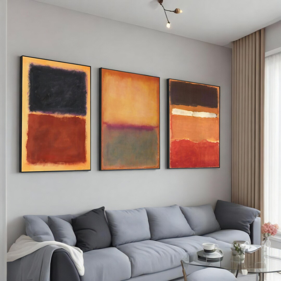 Mark Rothko Color Block Prints Set of 3 Abstract Canvas Art ,mark ...