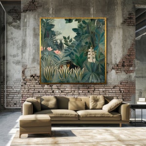 The Equatorial Jungle Canvas, Rousseau Art Print, Primitivism ...