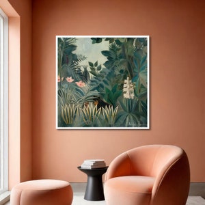 The Equatorial Jungle Canvas, Rousseau Art Print, Primitivism ...