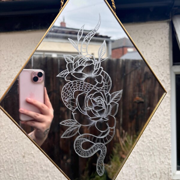 Engraved Mirror - Etsy UK