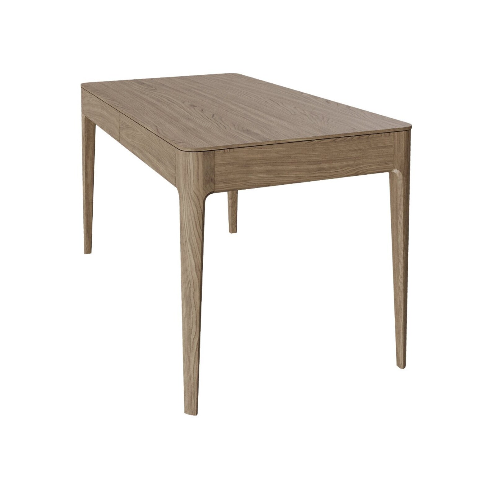 Mid-century Modern Solid Oak Desk Table Entryway Desk Minimalist Accent ...