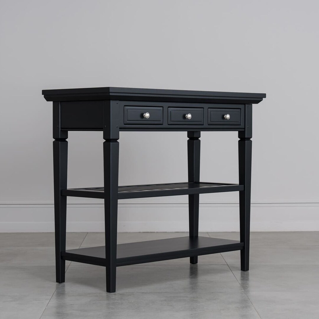 Narrow Console Table With Storage Shelves and Drawers - Etsy