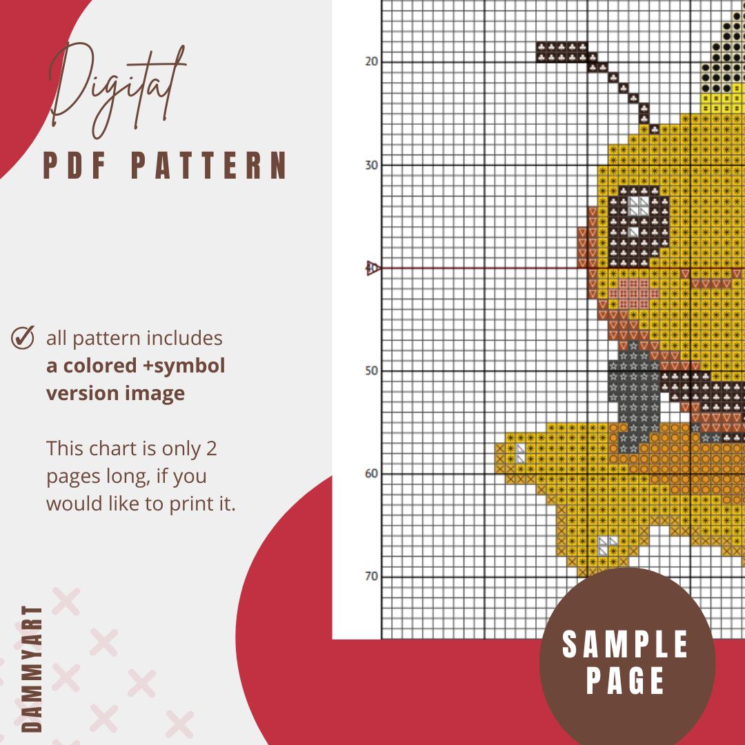 Cute Little Bee in Honey Cross-stitch Pattern - Etsy