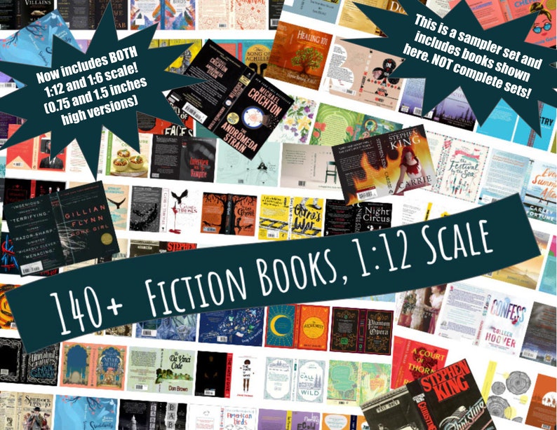 100+ Mini Book Cover Sampler Set for Your Tiny Book Nook, or Anxiety ...
