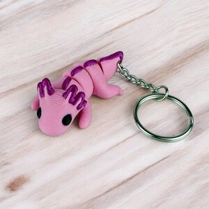 Mini Axolotl Cute Keychain 3d Printed Articulated Fidget Toy Animal ...