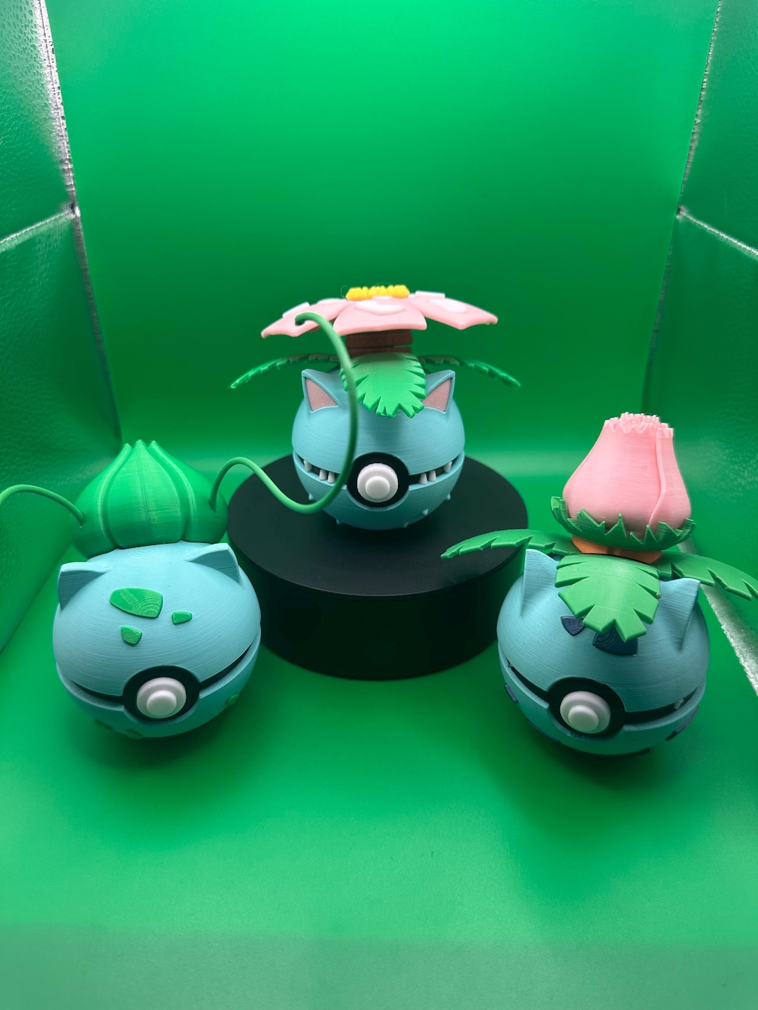 3D Printed Bulbasaur Pokeball Evolution Set – Bulbasaur, Ivysaur, and ...