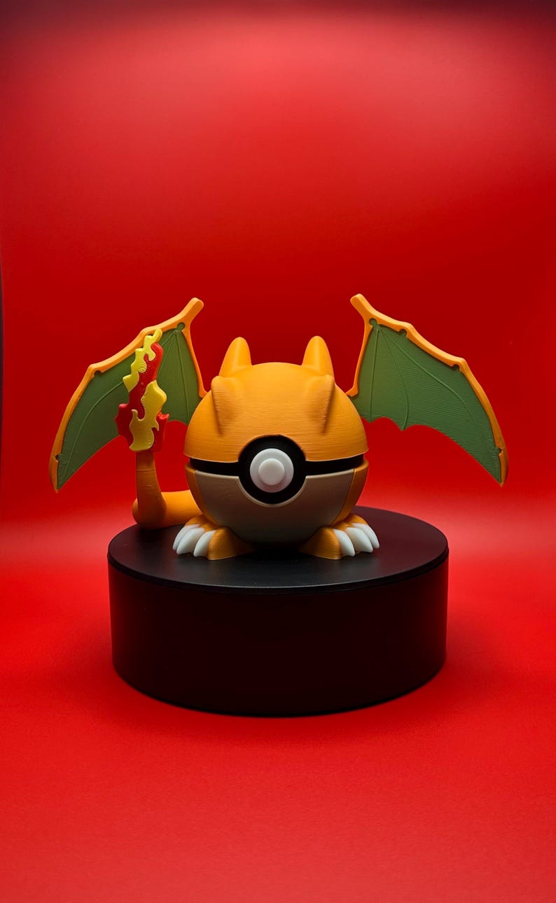 3D Printed Charmander Pokeball Evolution Line – Charmander, Charmeleon ...
