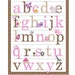 11x14 Alphabet Poster for Girls -pink Sage Yellow or Brown and Pink - Etsy