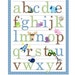 11x14 Alphabet Poster for Boys blue Sage Brown - Etsy