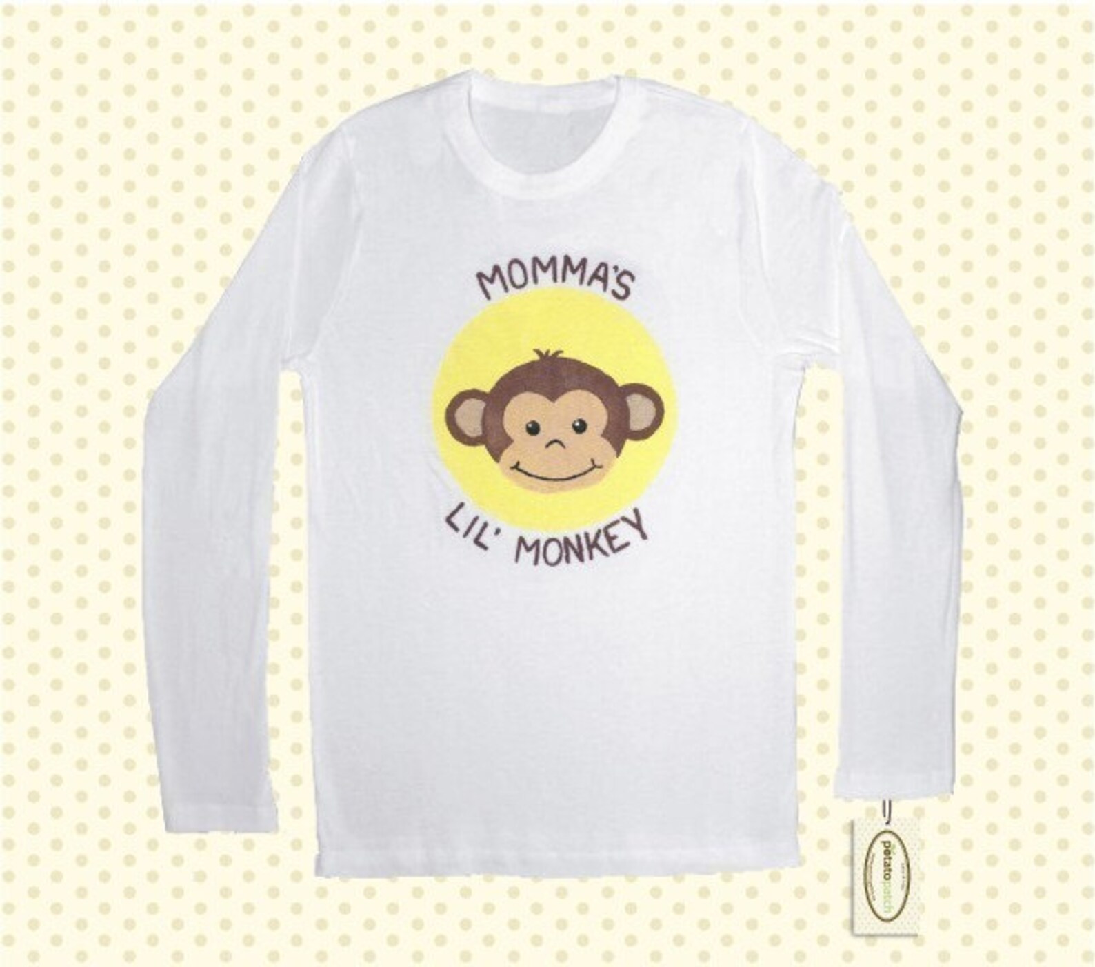 Momma's Lil Monkey Long Sleeve One-piece Bodysuit or Shirt | Etsy