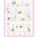 11x14 Alphabet Poster for Girls -pink Sage Yellow or Brown and Pink - Etsy