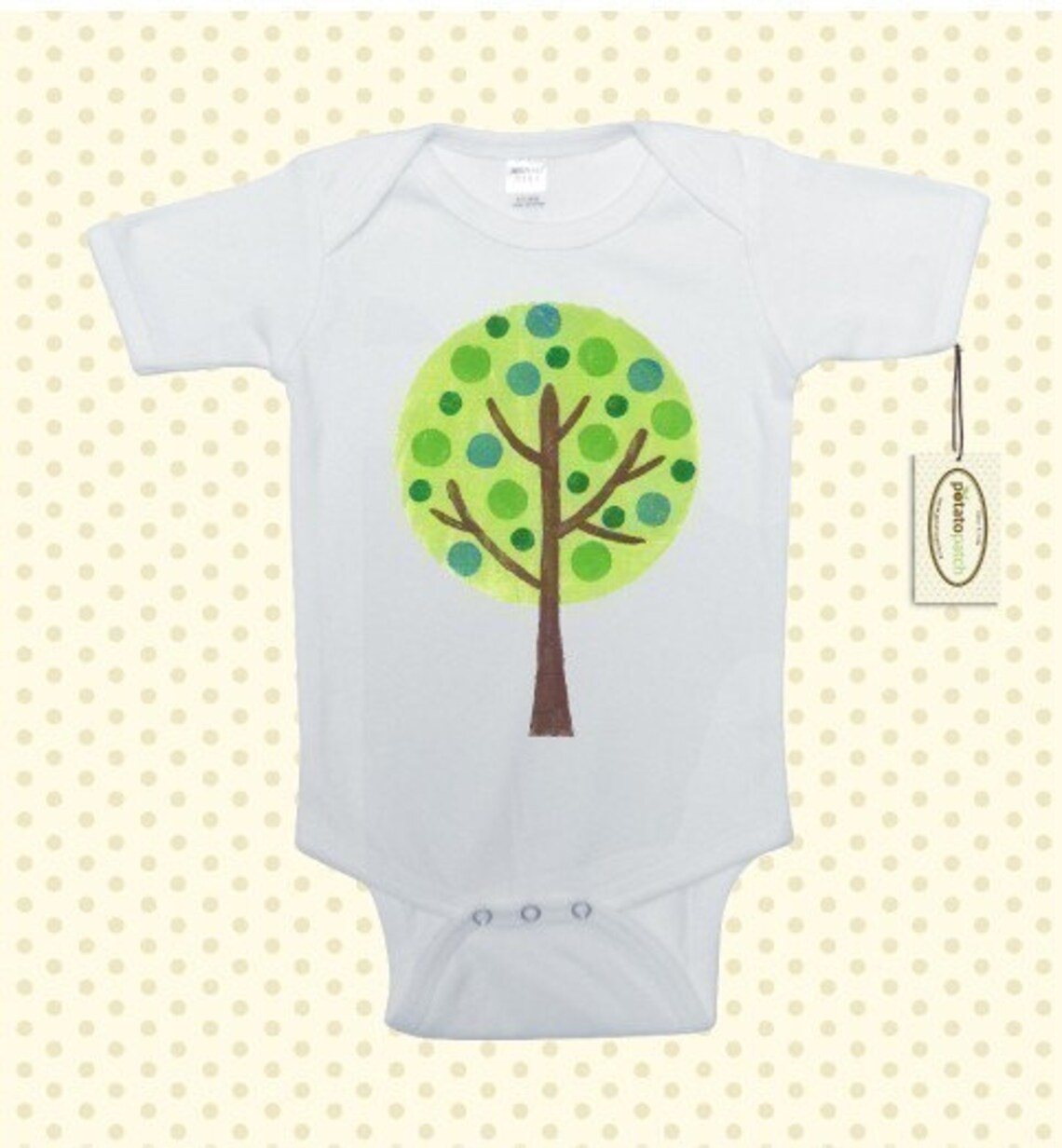 Spring Green Tree Short Sleeve One-piece Bodysuit or T Shirt - Etsy